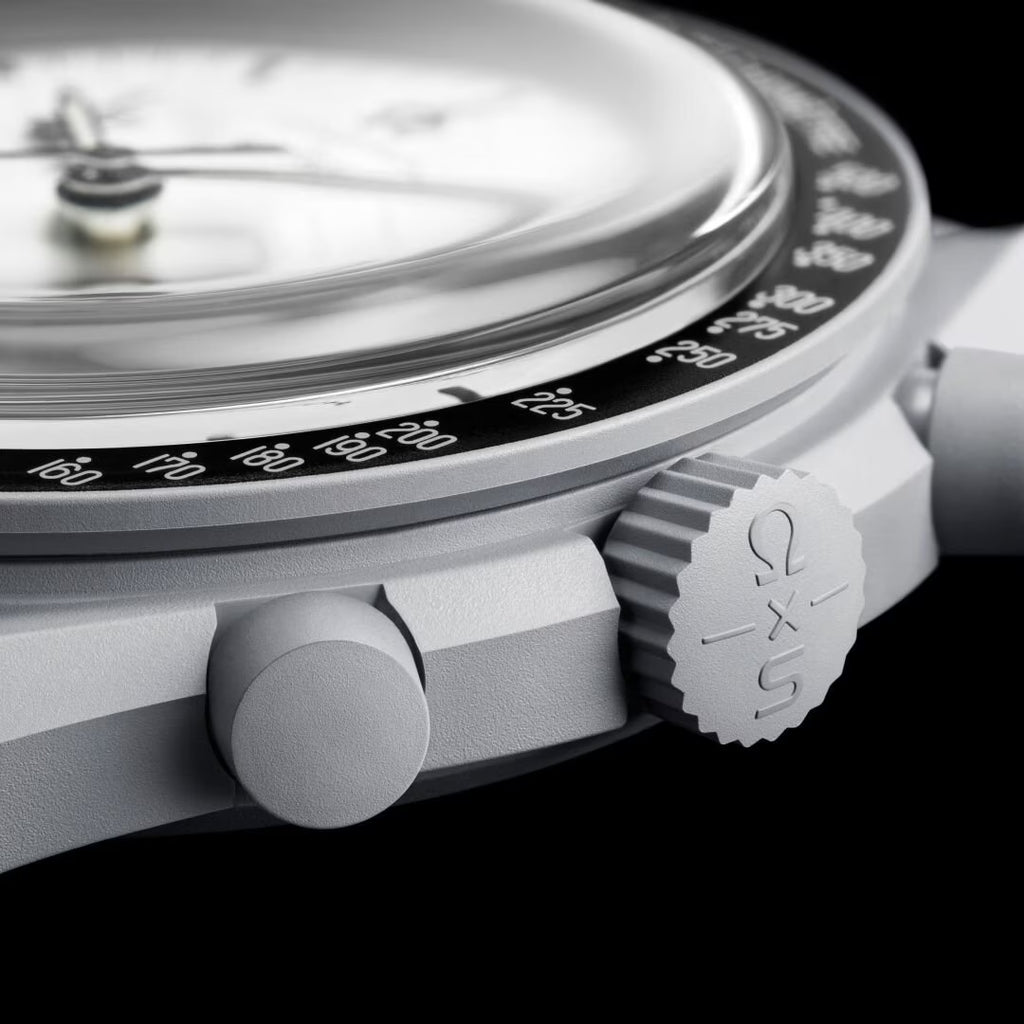OMEGA Swatch 1965 Bioceramic Moonwatch Collection, White – cloeshop
