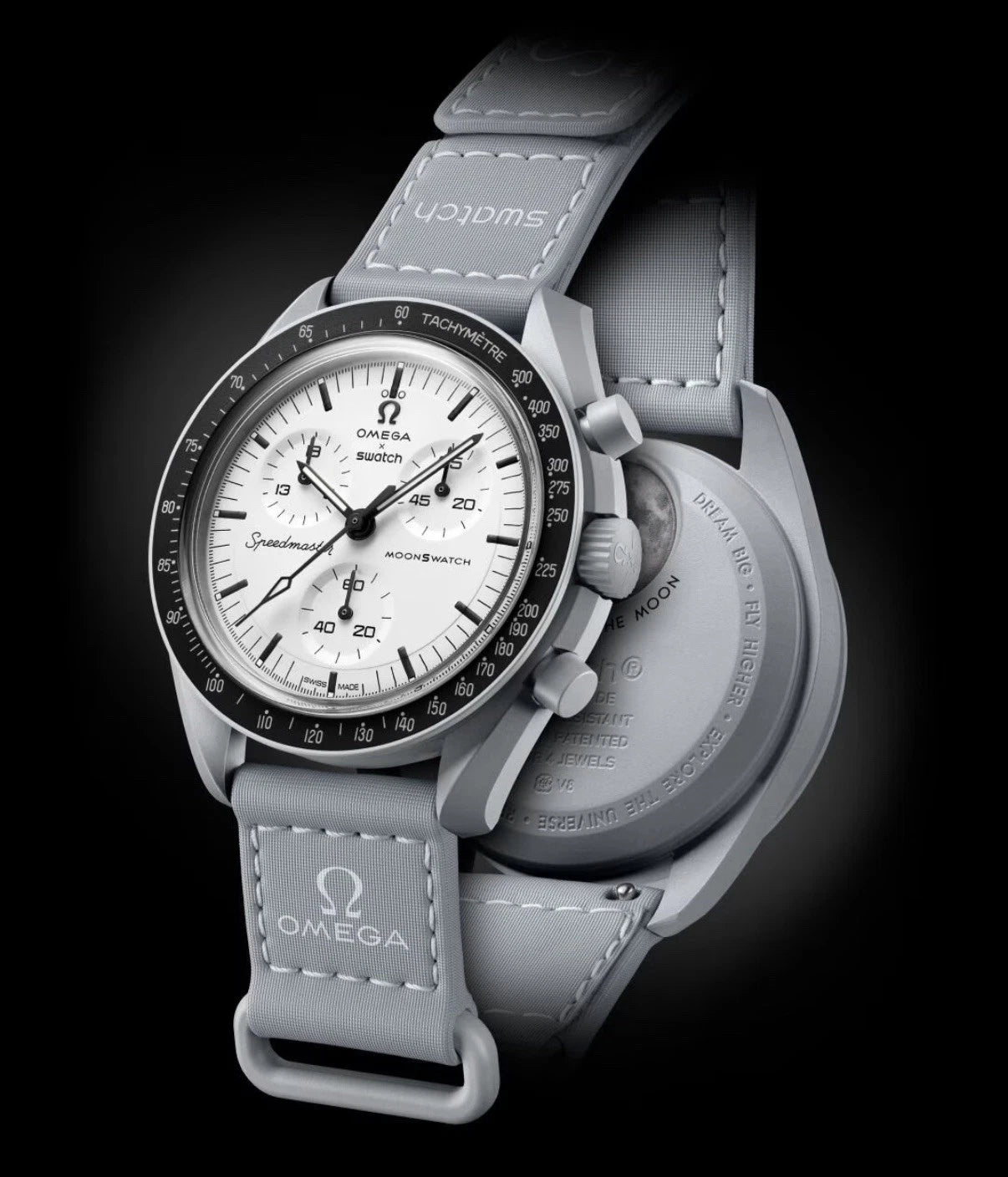 OMEGA Swatch 1965 Bioceramic Moonwatch Collection, White – cloeshop